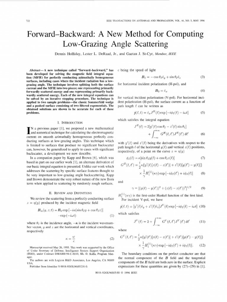 Forward-backward - A New Method for Computing Low-grazing Angle ...