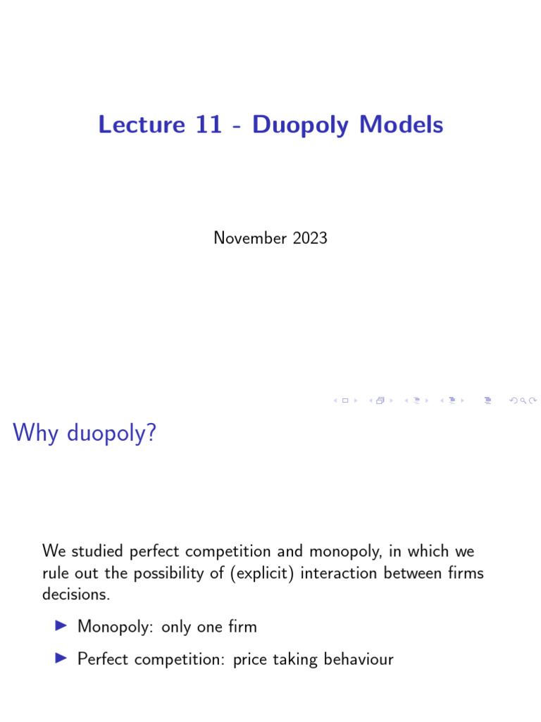 Understanding Duopoly Models Explained | PDF | Economic Equilibrium ...