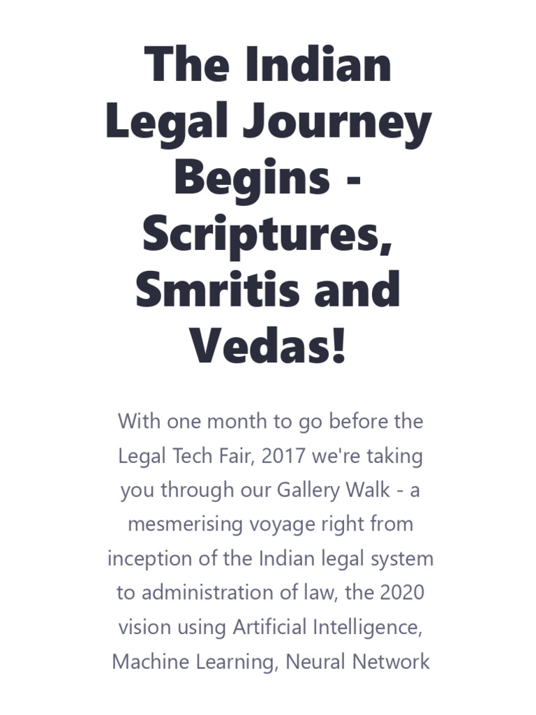 R8_Scriptures, Smritis Vedas_ Beginning of Indian Legal Journey | PDF ...