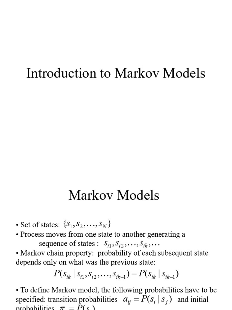 Markov_Hidden Markov (1) | PDF | Markov Chain | Theoretical Computer ...