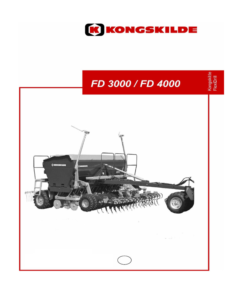 Kongskilde Seed Drill Flexidrill FD3000 FD4000 - Operators Manaul | PDF ...