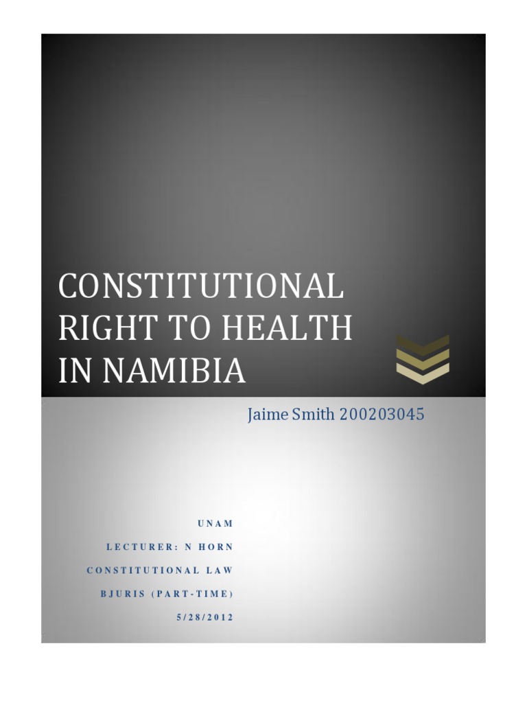 Namibia's Constitutional Right to Health | PDF | Human Rights | Namibia