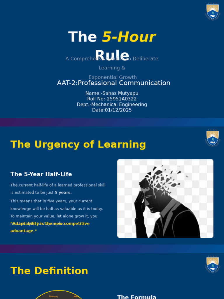 Mastering the 5-Hour Rule for Growth | PDF | Learning | Knowledge