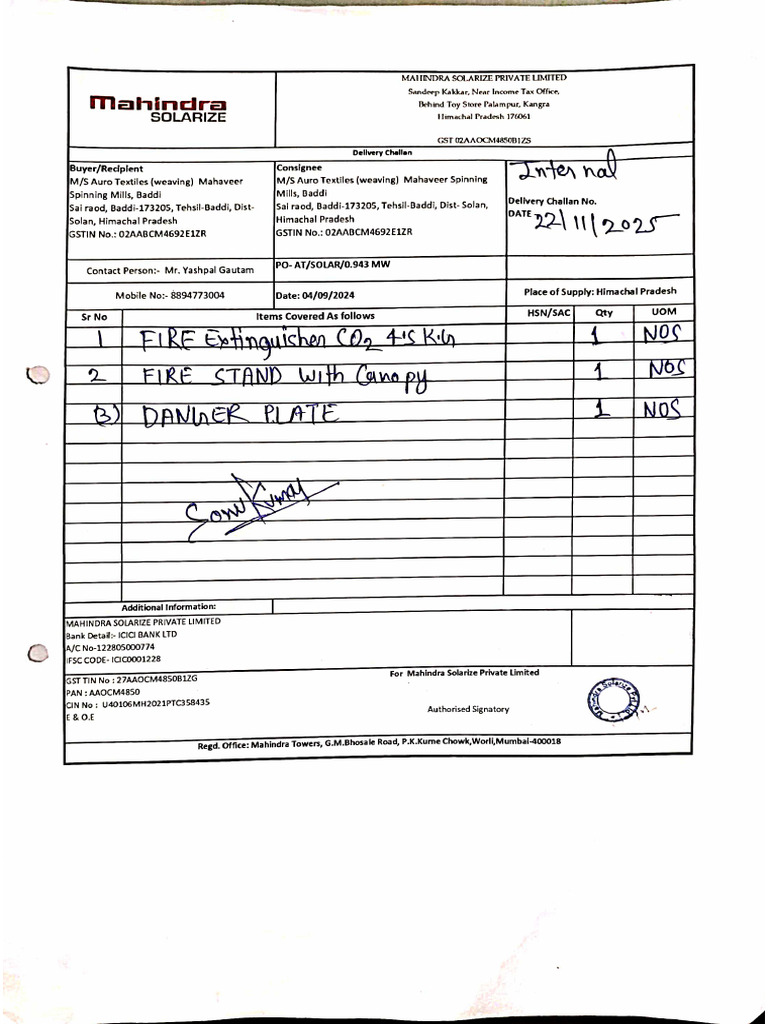 Extra Safety Items Mahaveer | PDF