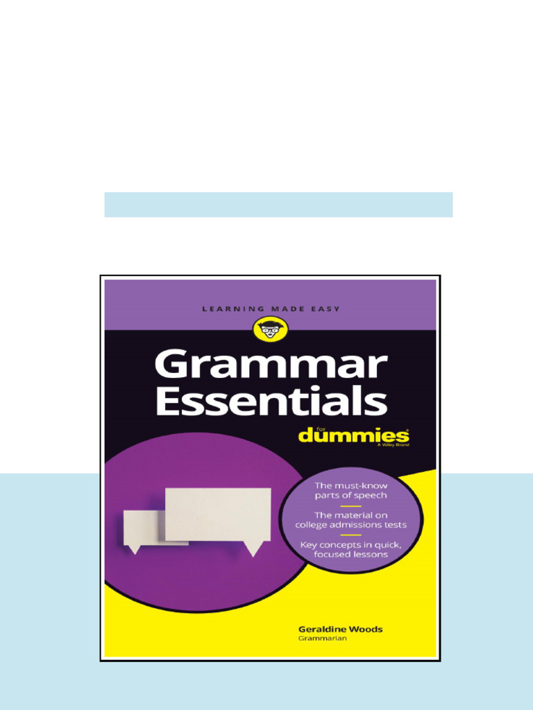 Grammar Essentials For Dummies 1st Geraldine Woods newest edition 2025 ...