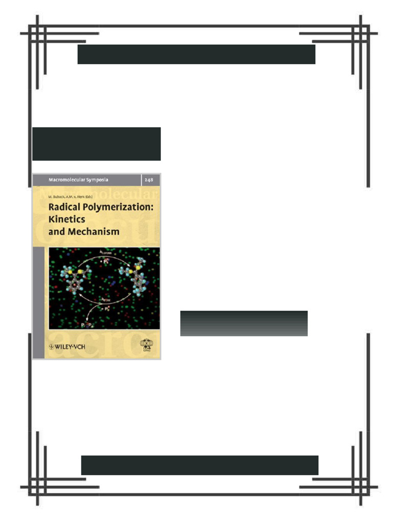 Radical Polymerization Kinetics and Mechanism 1st Edition Michael ...