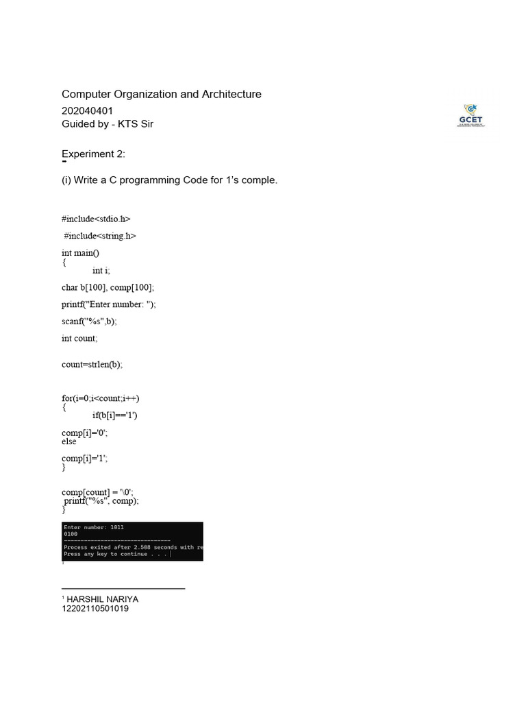 1004 Exp 2 PDF | PDF