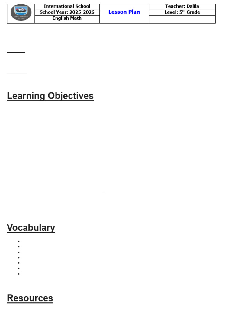 Add Sub Lesson Plan g5 | PDF | Numbers | Decimal