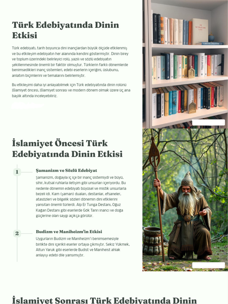 Turk Edebiyatinda Dinin Etkisi | PDF