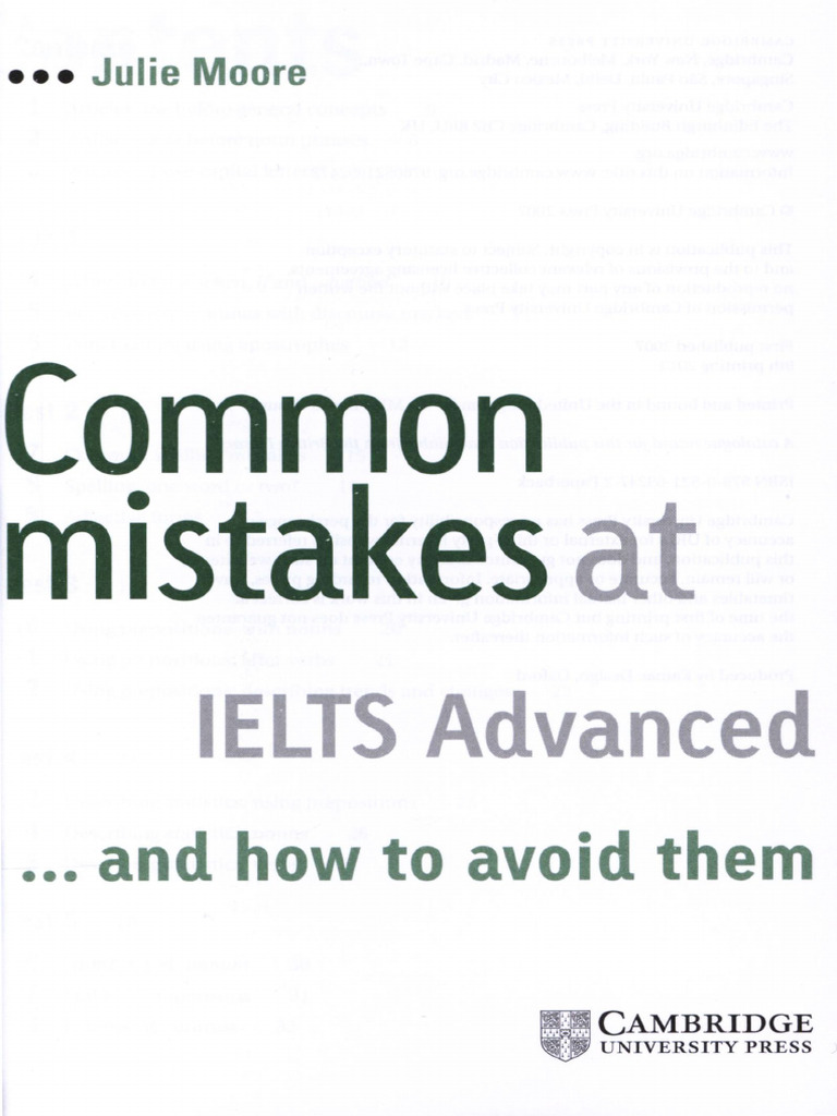 Common Mistakes at IELTS Advanced | PDF