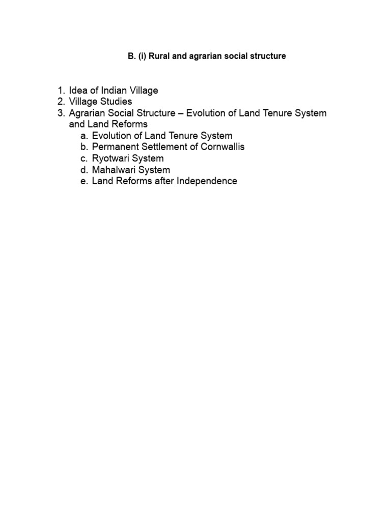 Indian Village: Social Structure & Evolution | PDF
