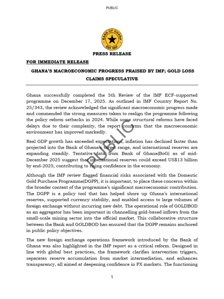 BOG IMF | PDF | Macroeconomics | International Monetary Fund