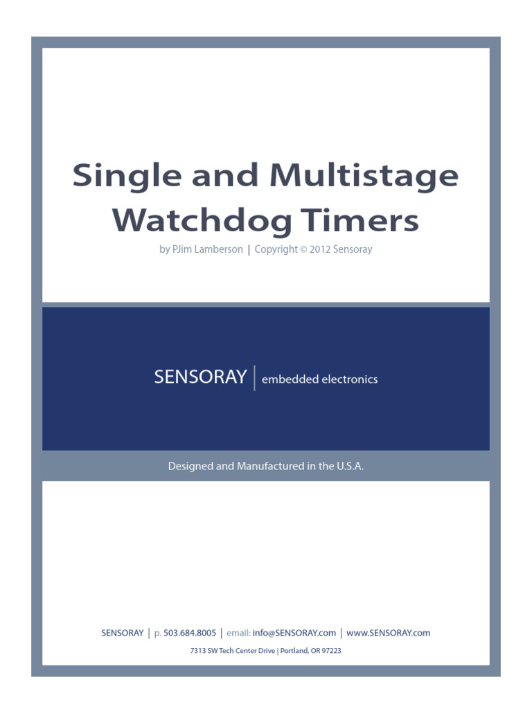 Watchdog Timer Overview and Design | PDF | Computing | Computer Science