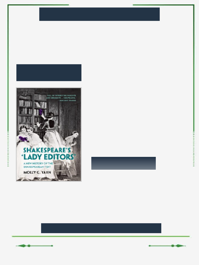 Shakespeare s Lady Editors A New History of the Shakespearean Text ...