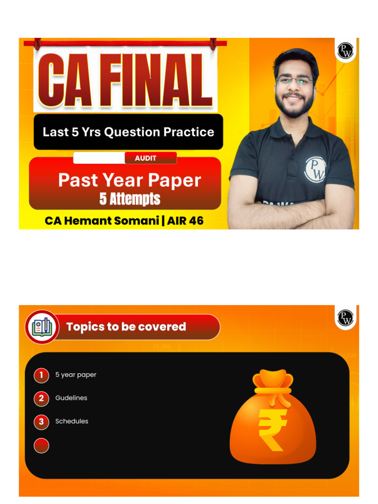 CA Final Audit Papers Review Guide | PDF | Audit | Auditor's Report