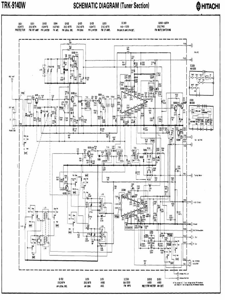 Hitachi TRK 9140 W Schematic(1) | PDF
