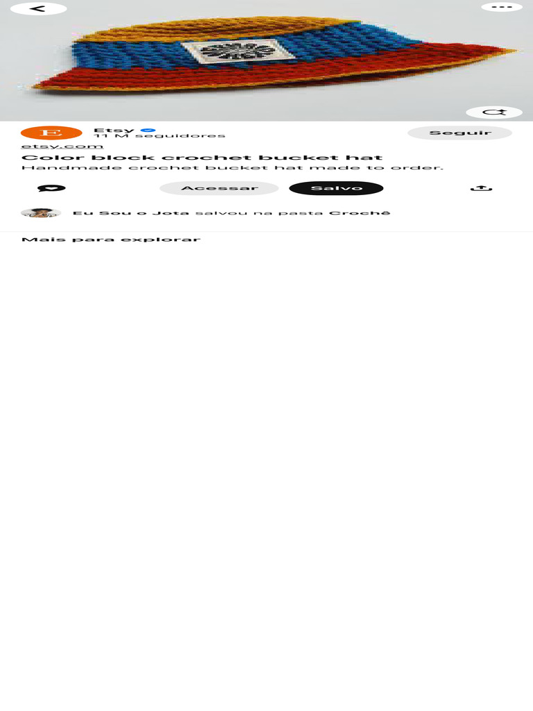 Color Block Crochet Bucket Hat | PDF