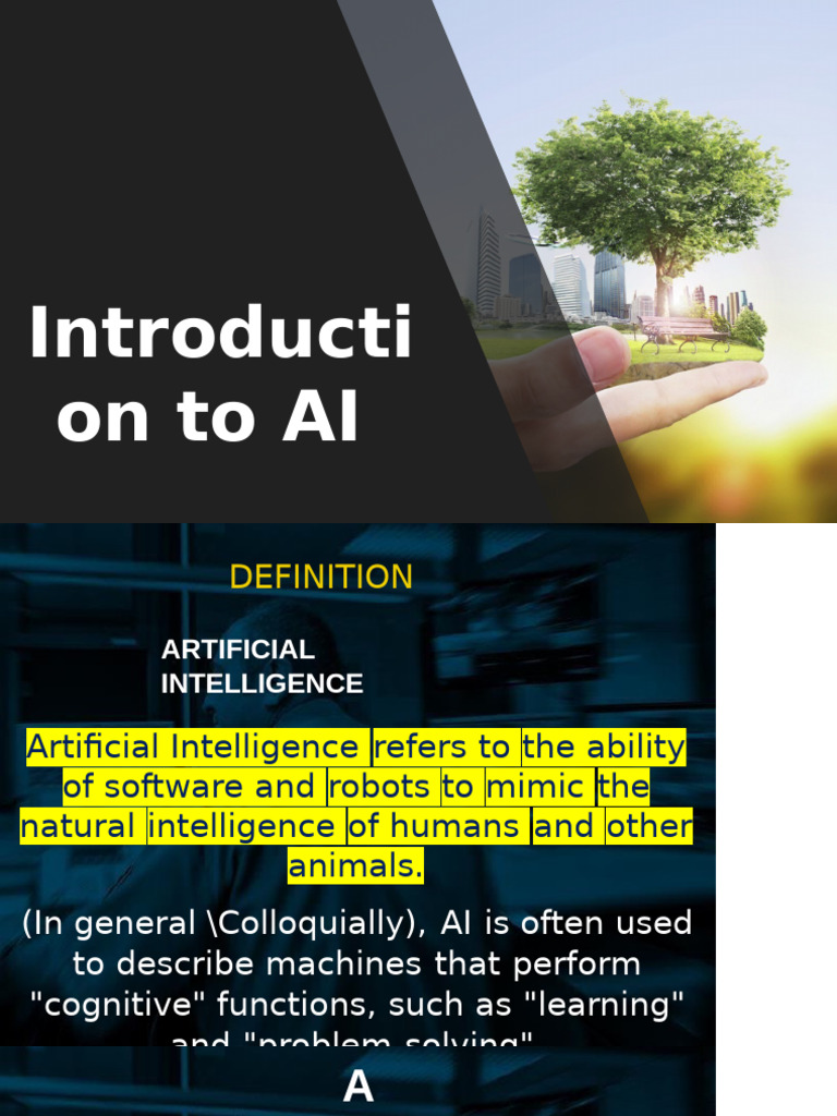 Introduction to AI | PDF | Artificial Intelligence | Intelligence (AI ...