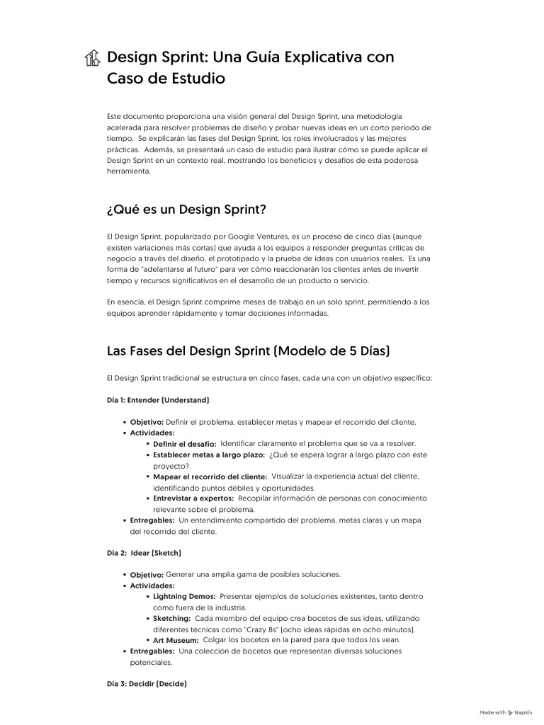 Design Sprint_ Una Guía Explicativa Con Caso de Estudio | PDF ...