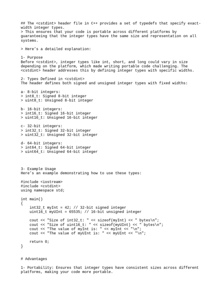 Understanding C++ Header | PDF