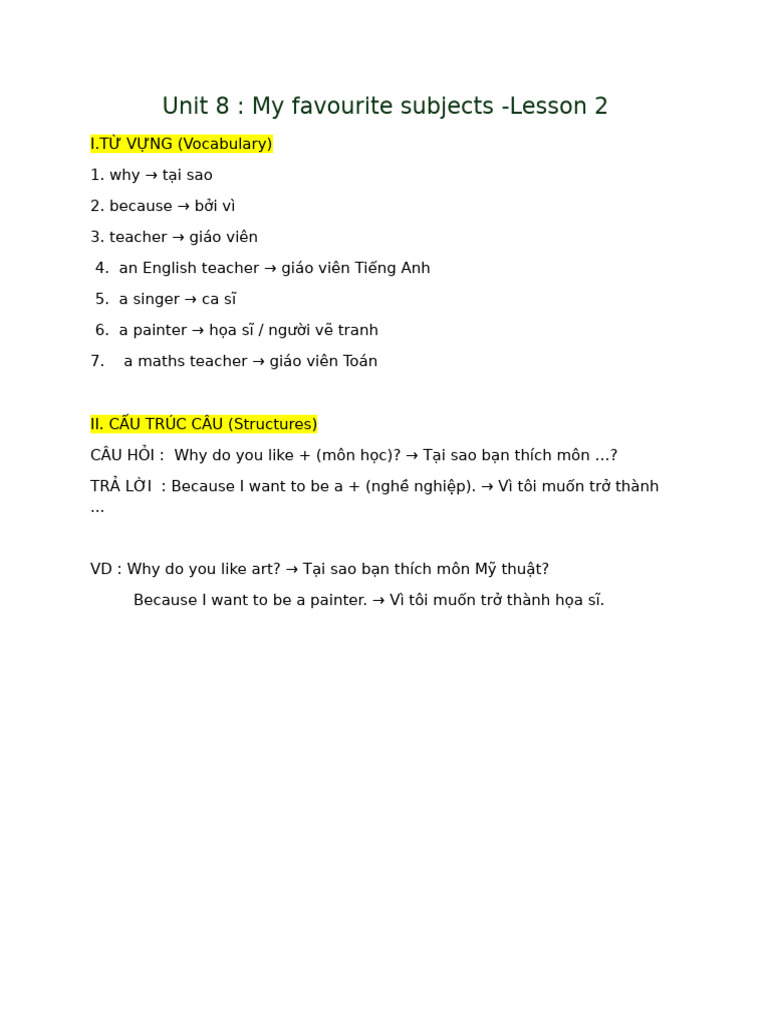 Unit 8 LESSON 2 | PDF