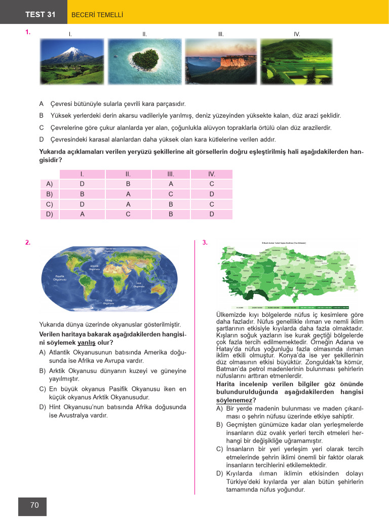 Apolet Yayınları 6 Sınıf Sosyal Bilgiler Test 31-32 | PDF