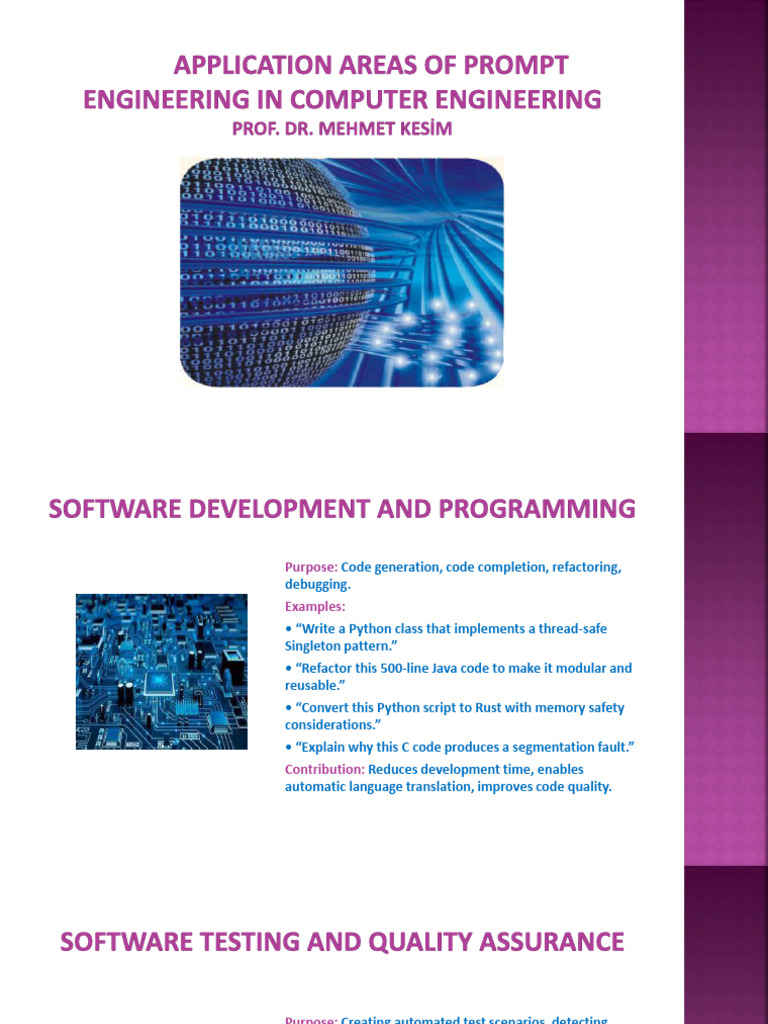 Applications of Prompt Engineering in Tech | PDF | Computer Network ...