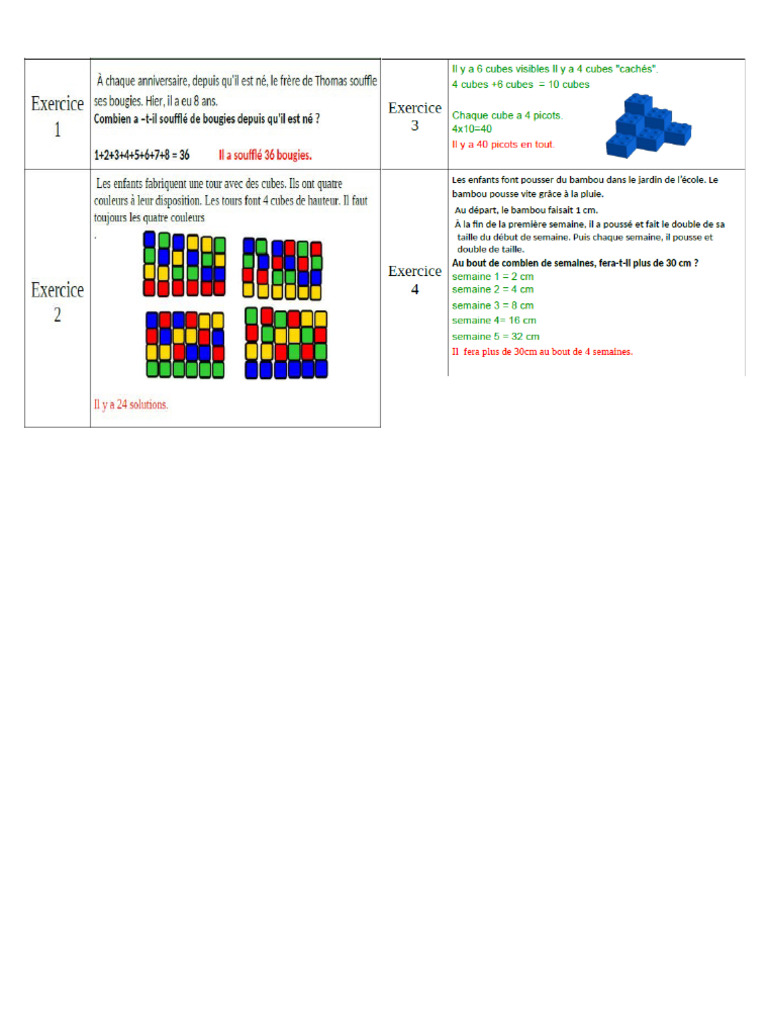 Correctio Rallye Maths 1 | PDF