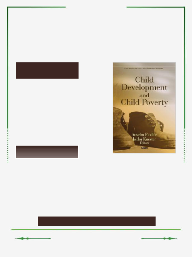 Child Development and Child Poverty 1st Edition Anselm Fiedler ebook ...