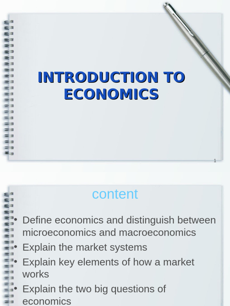 Introduction to Economics Concepts | PDF | Economics | Market (Economics)