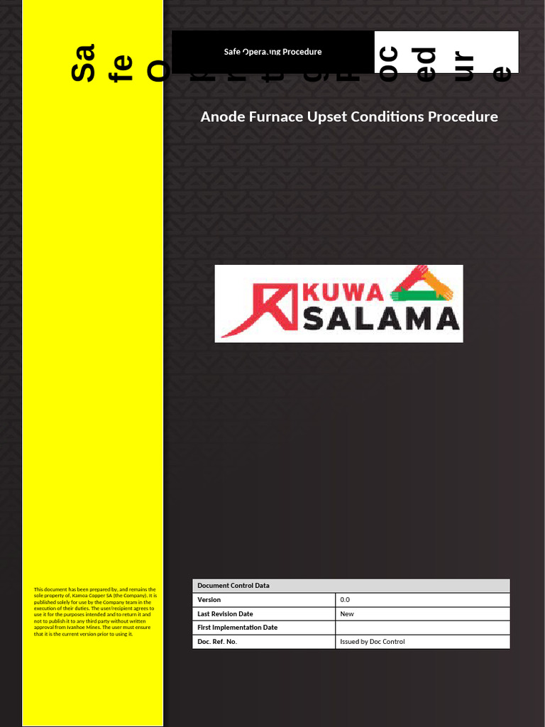Anode Furnace Upset Conditions SOP | PDF | Personal Protective ...
