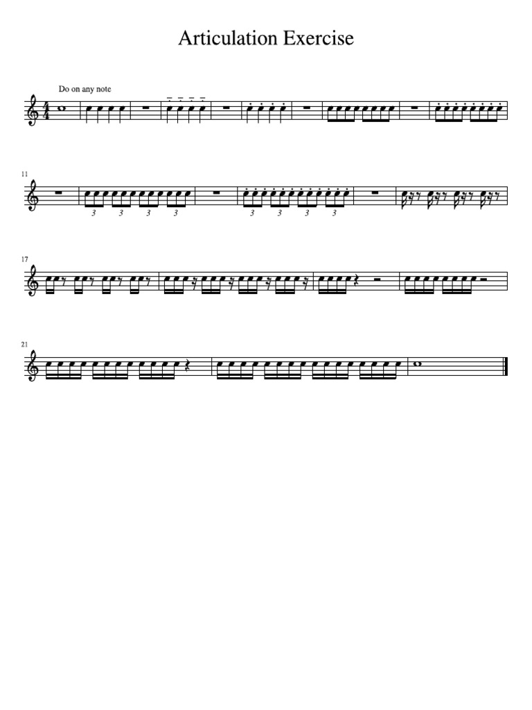 Articulation Exercise | PDF