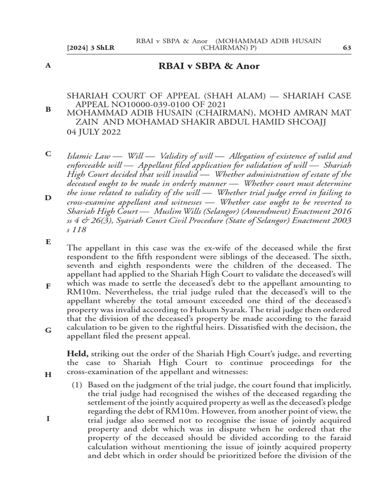 RBAI v SBPA & Anor [2024] 3 SHLR 63 | PDF | Judgment (Law) | Trials