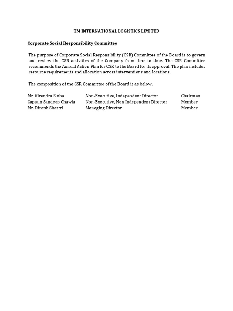 CSR Board Committee | PDF