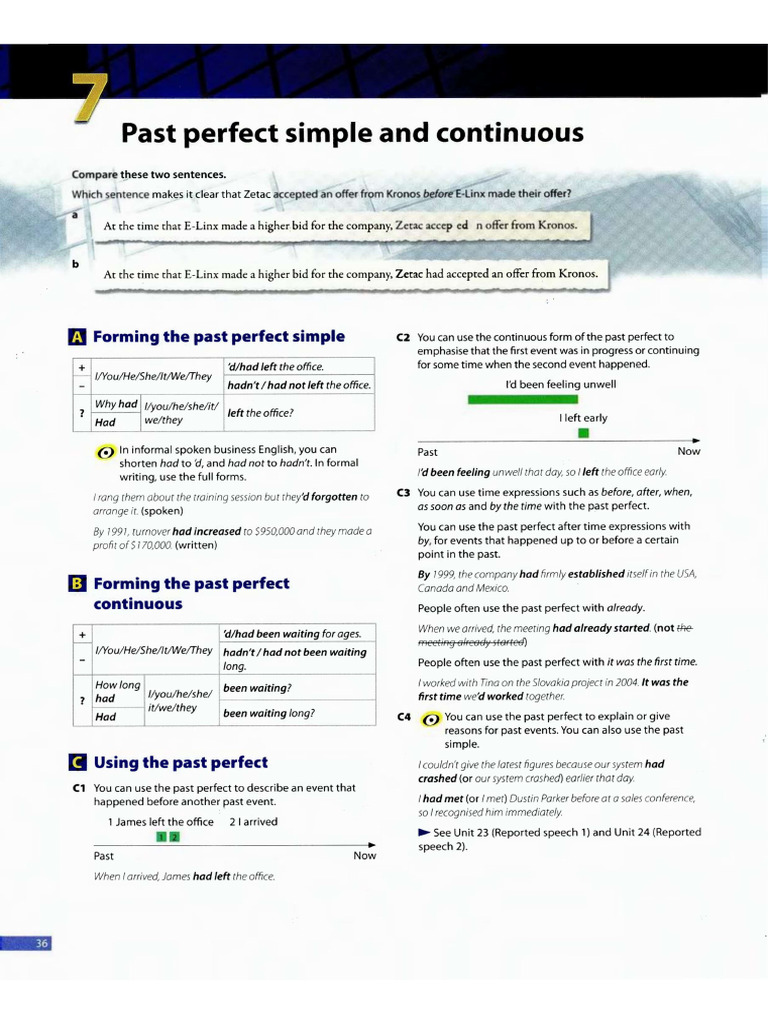 Past Perfect Simple and Continuous | PDF