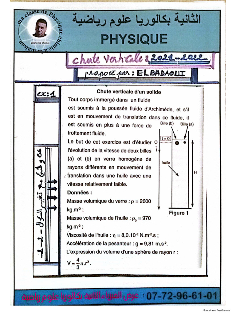 Chute Verticale SC Math Promo 2022 Prof El Badaoui | PDF