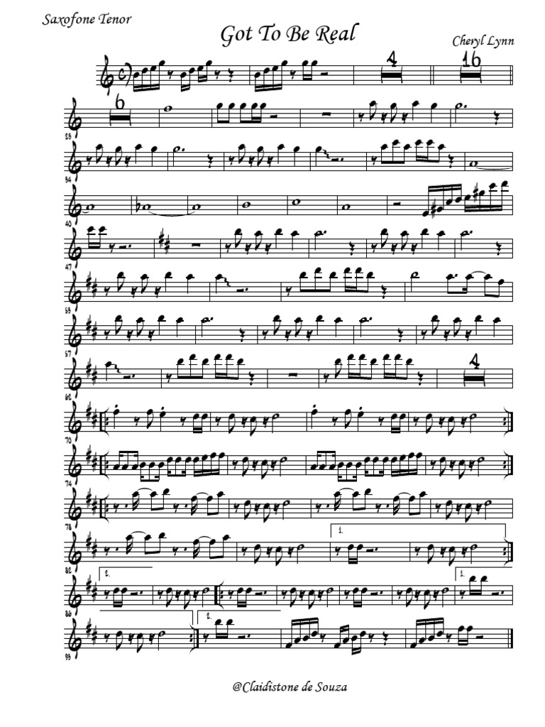 GO TO BE REAL - tenor | PDF
