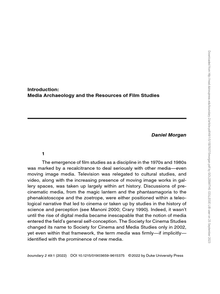 Morgan Media Archaeology | PDF | Archaeology | Epistemology