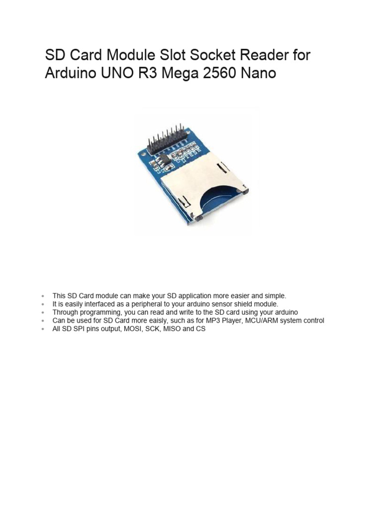 SD Card Module | PDF