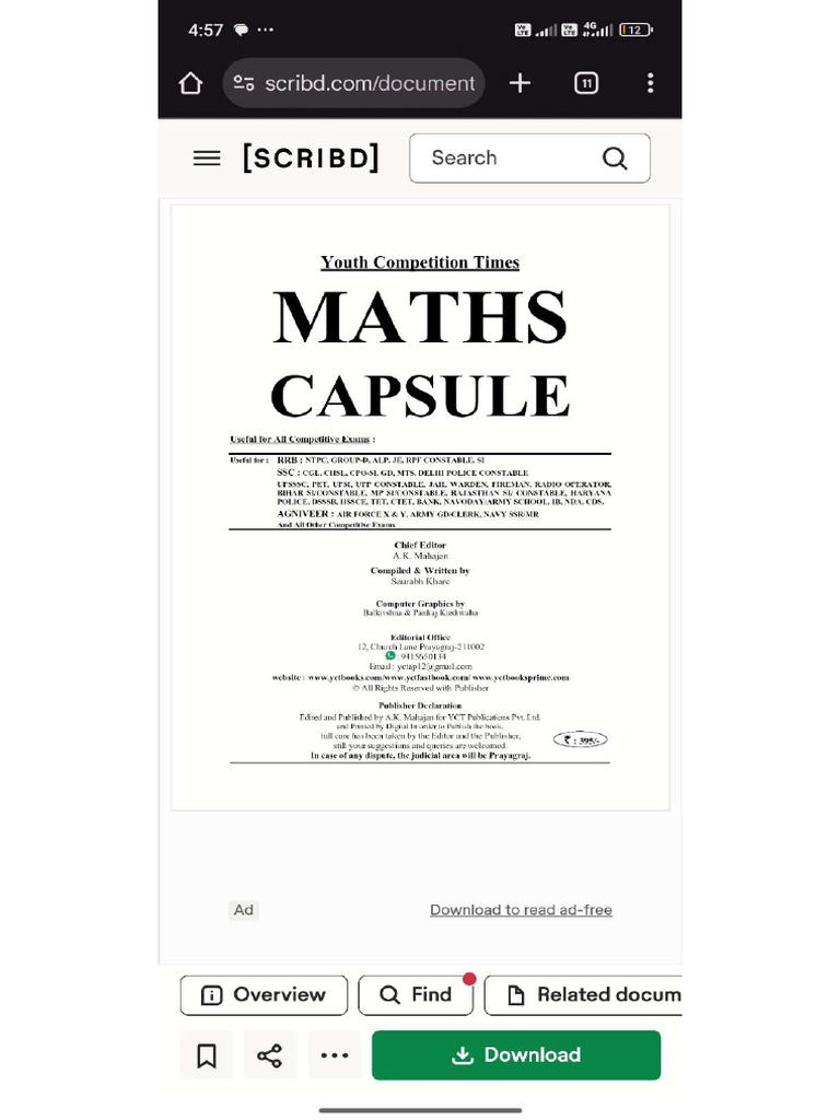 Quantitative Aptitude Maths Capsule | PDF