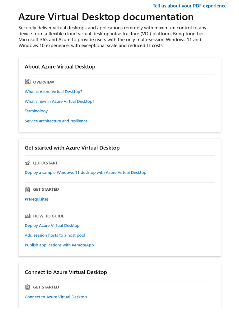 About Azure Virtual Desktop | PDF | Remote Desktop Services | Microsoft ...