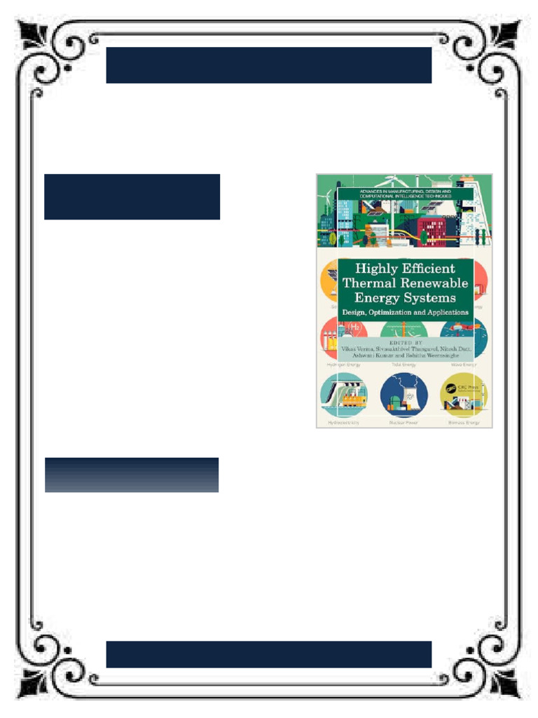 Highly Efficient Thermal Renewable Energy Systems Design Optimization ...