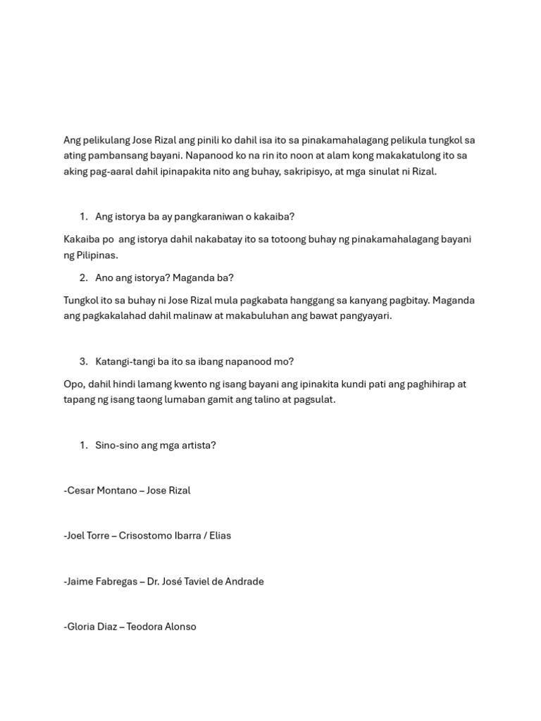 Filipino Project2 | PDF
