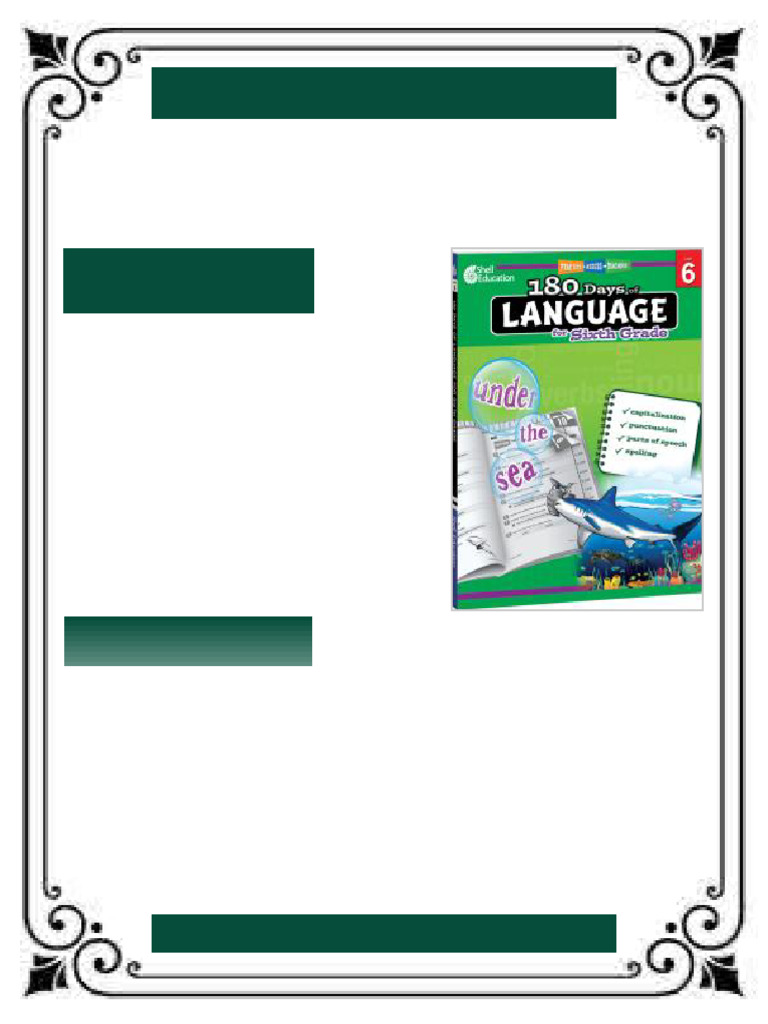 180 Days of Language for Sixth Grade Practice Assess Diagnose 1st ...