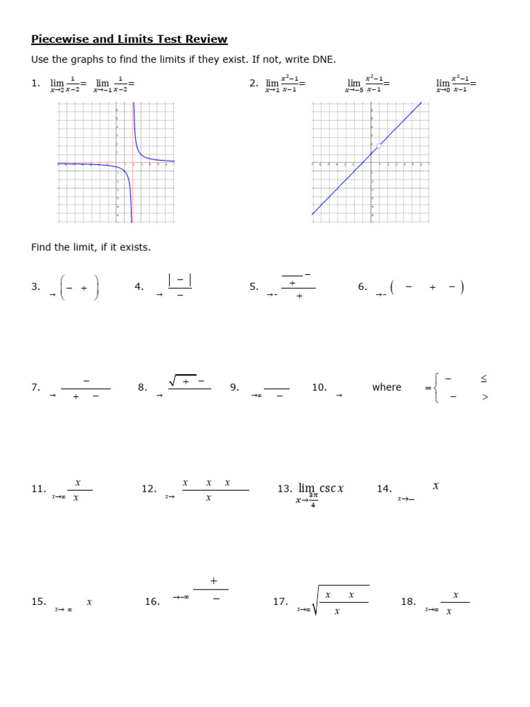 Preap Precal Piecewise and Limits Review | PDF | Chess Theory | Chess