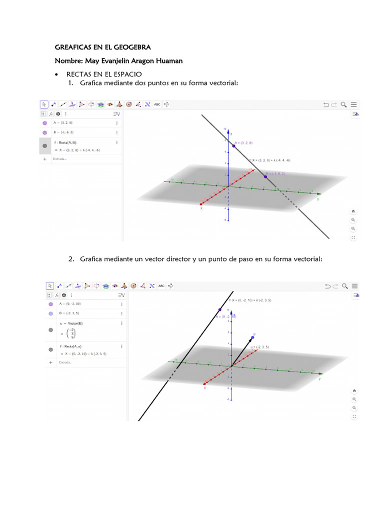 Greaficas en El Geogebra | PDF