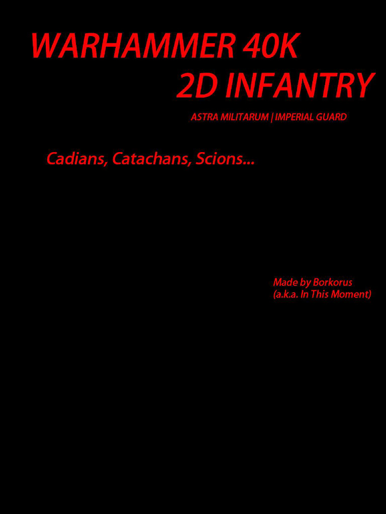Astra Militarum - Cadians Catachans Scions | PDF
