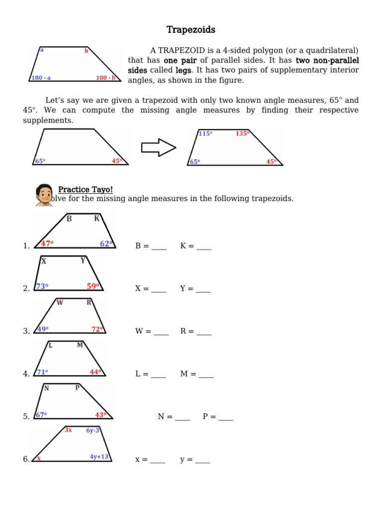 Trapezoid s | PDF | Euclid | Elementary Geometry