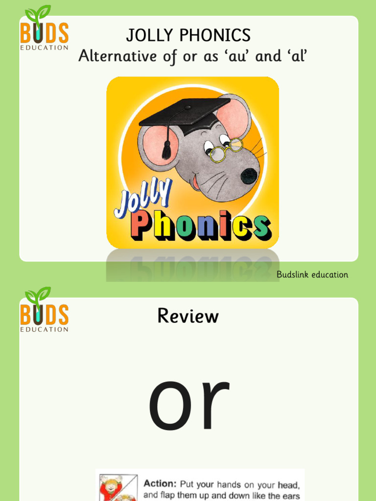 Slide Show - Jolly Phonics - Lesson 19 - Alternatives of or As Al and ...