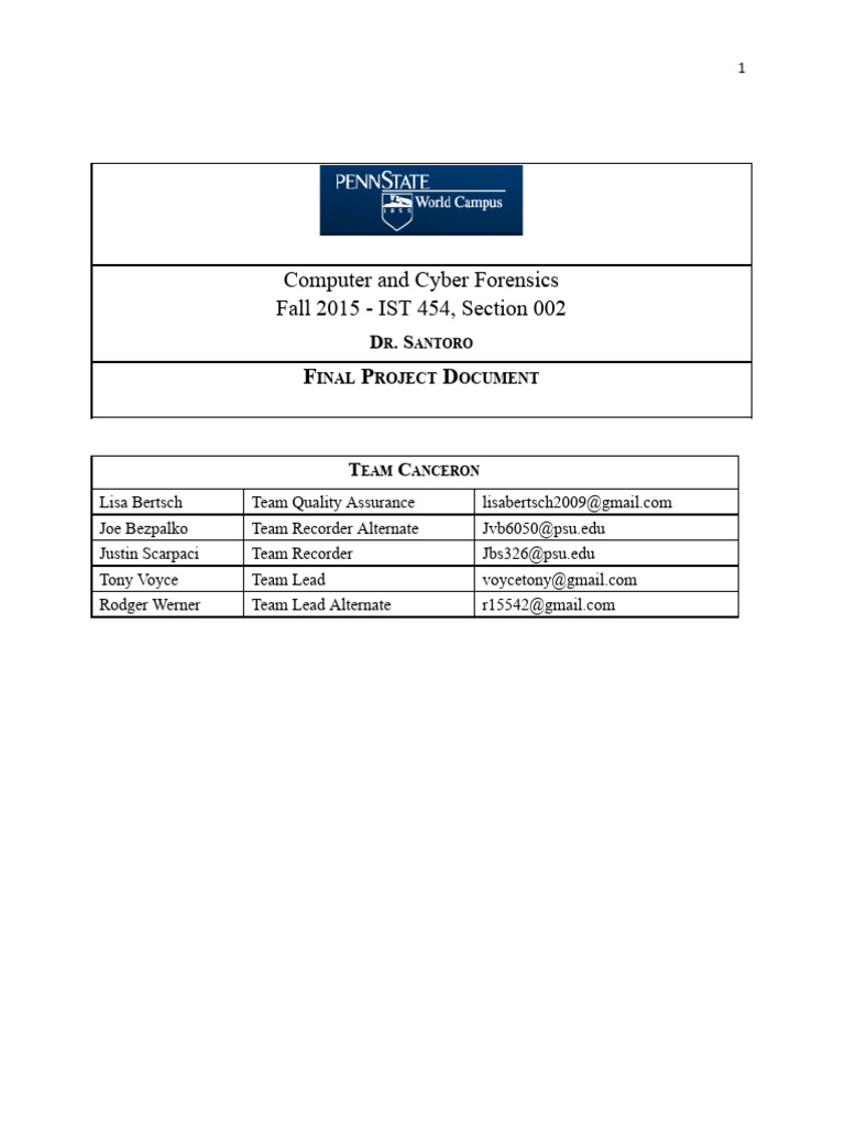 TeamCanceron-FinalProjectDocument | PDF | Computing | System Software